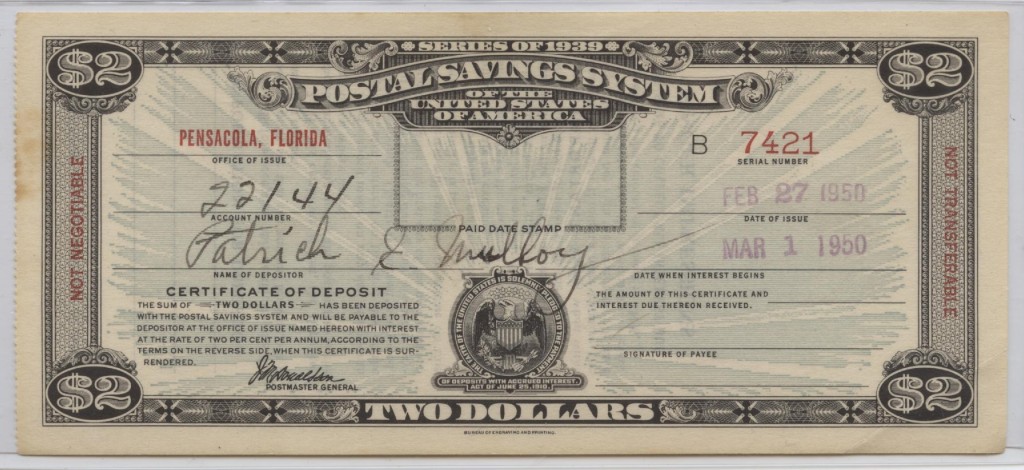 Postal Saving System - Hometown Currency